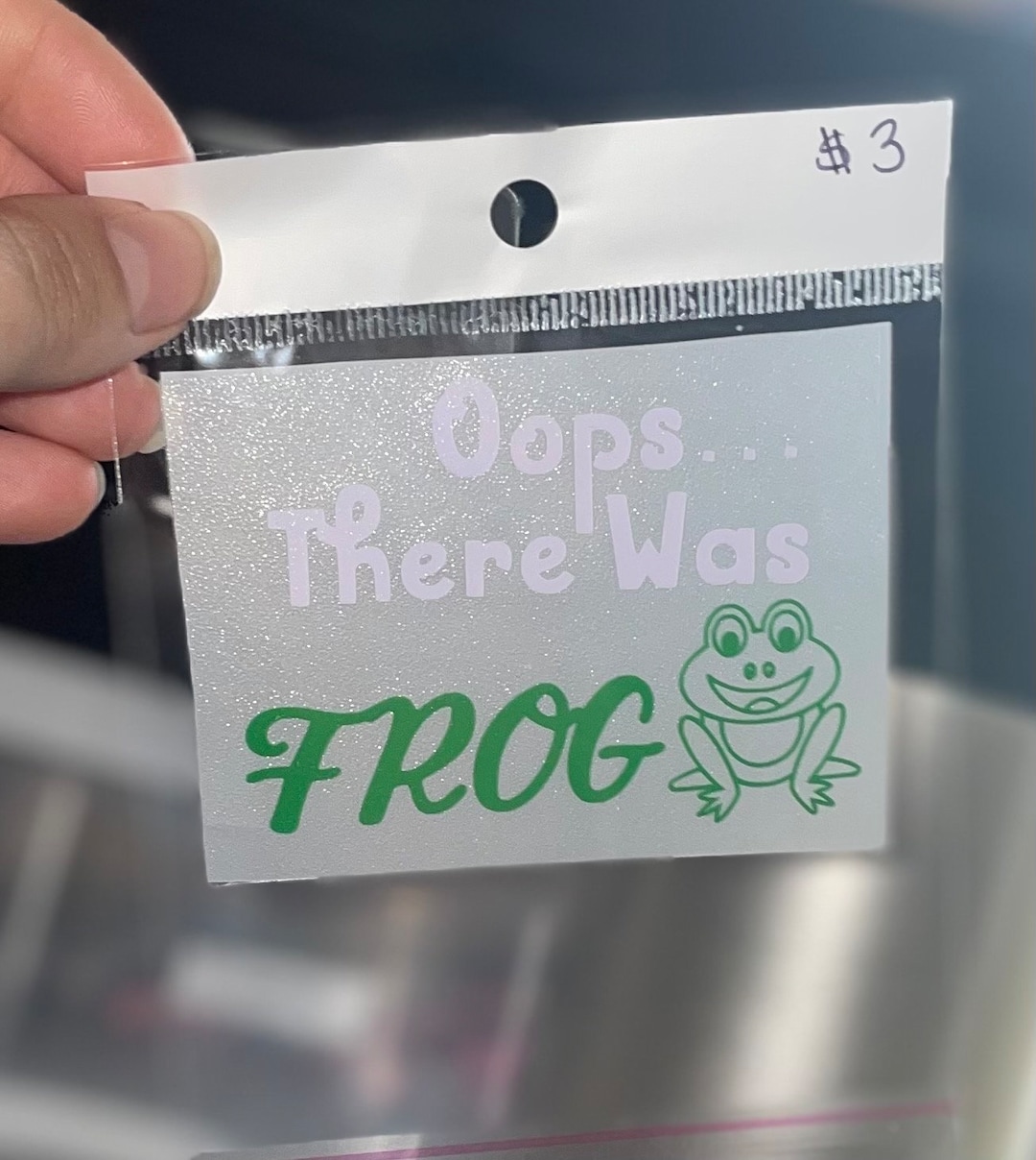 Frog Decal Oops… There Was a Frog It Cute Simple Road Stop Brakes Sticker Car Vehicle Truck Jeep ...