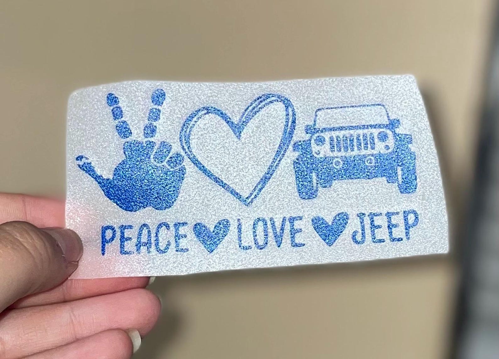 Peace Love Jeep Decal Vinyl Sticker Permanent Easily Removable Cute ...