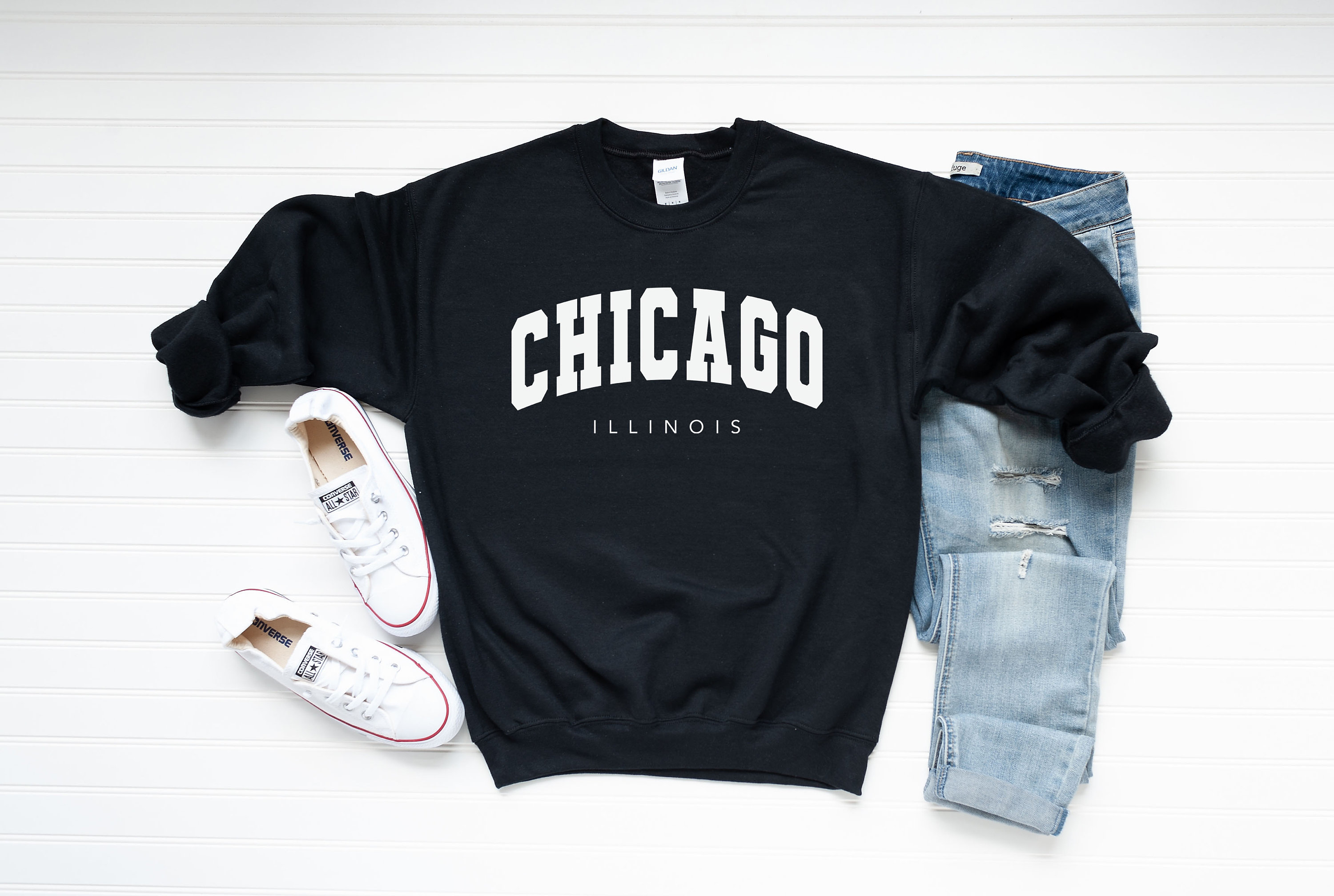Chicago Varsity Crewneck Sweatshirt Chicago Sweatshirt | Etsy