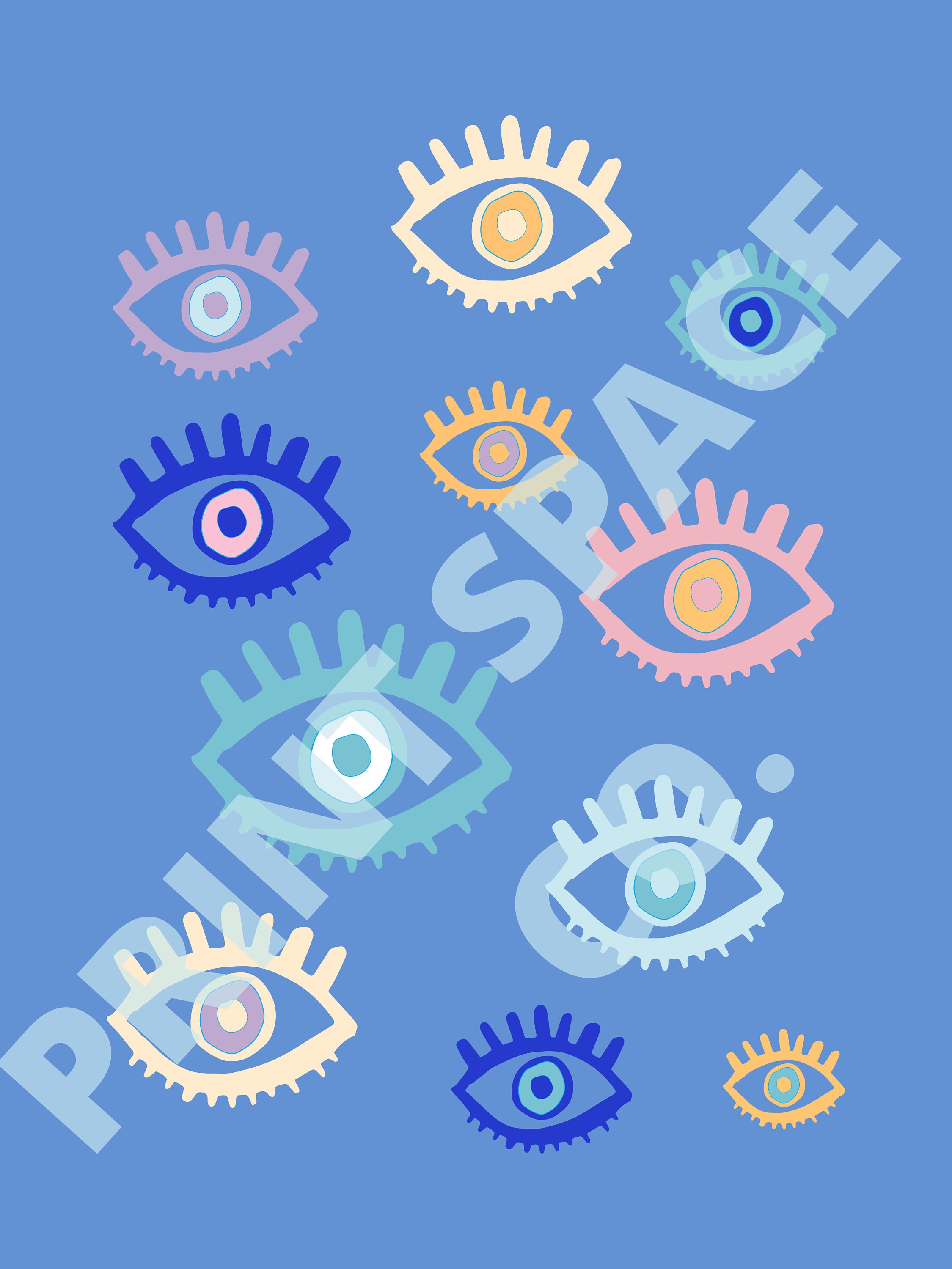 Blue Eye of Protection Evil Eye / Digital Download / - Etsy Australia