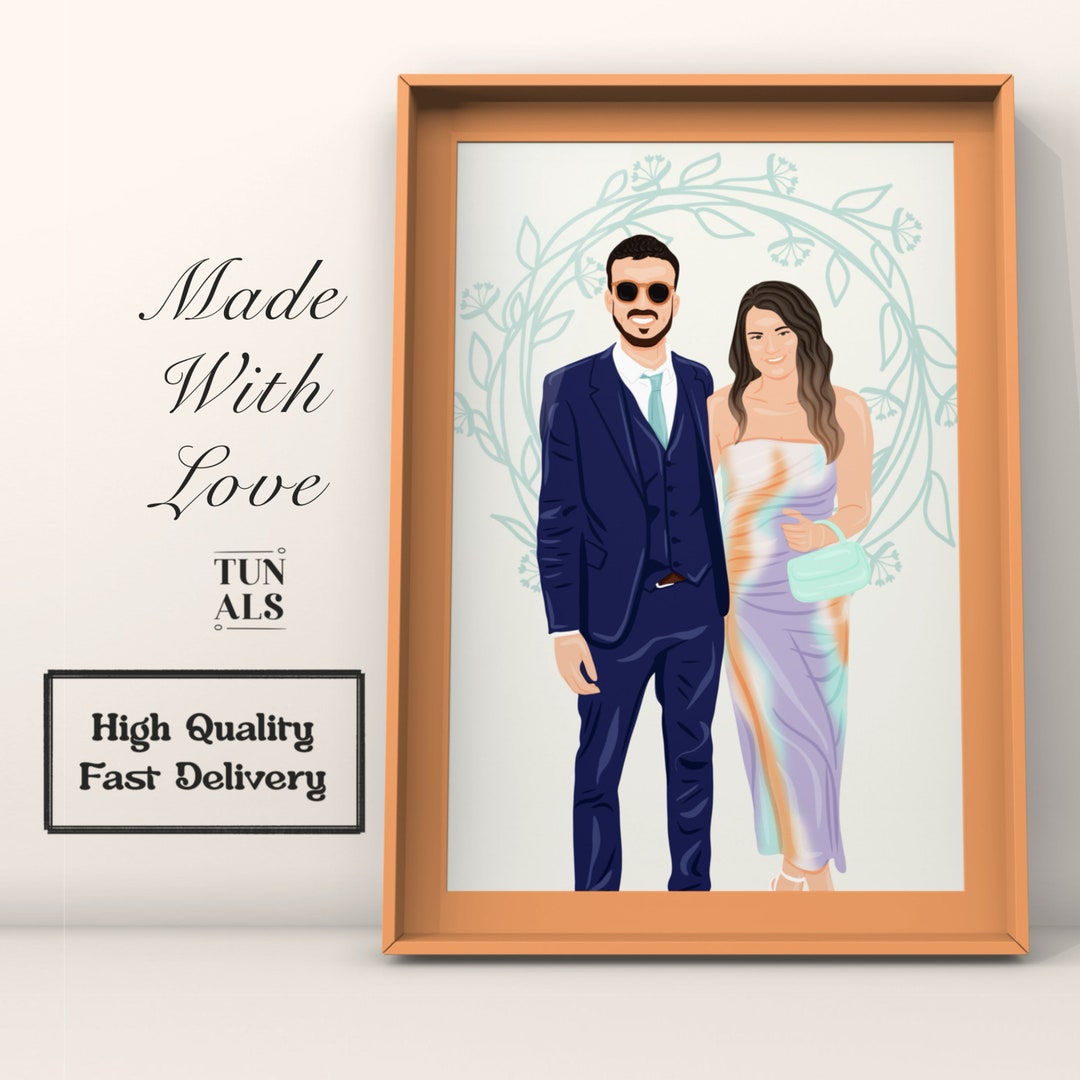 Personalize Family Portrait, Custom Faceless Portrait, Digital Portrait ...