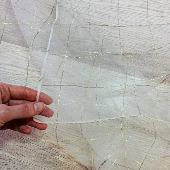 VINTAGE SHAWL, Soviet Ivory Vintage Nylon Chiffon Sca… - Gem