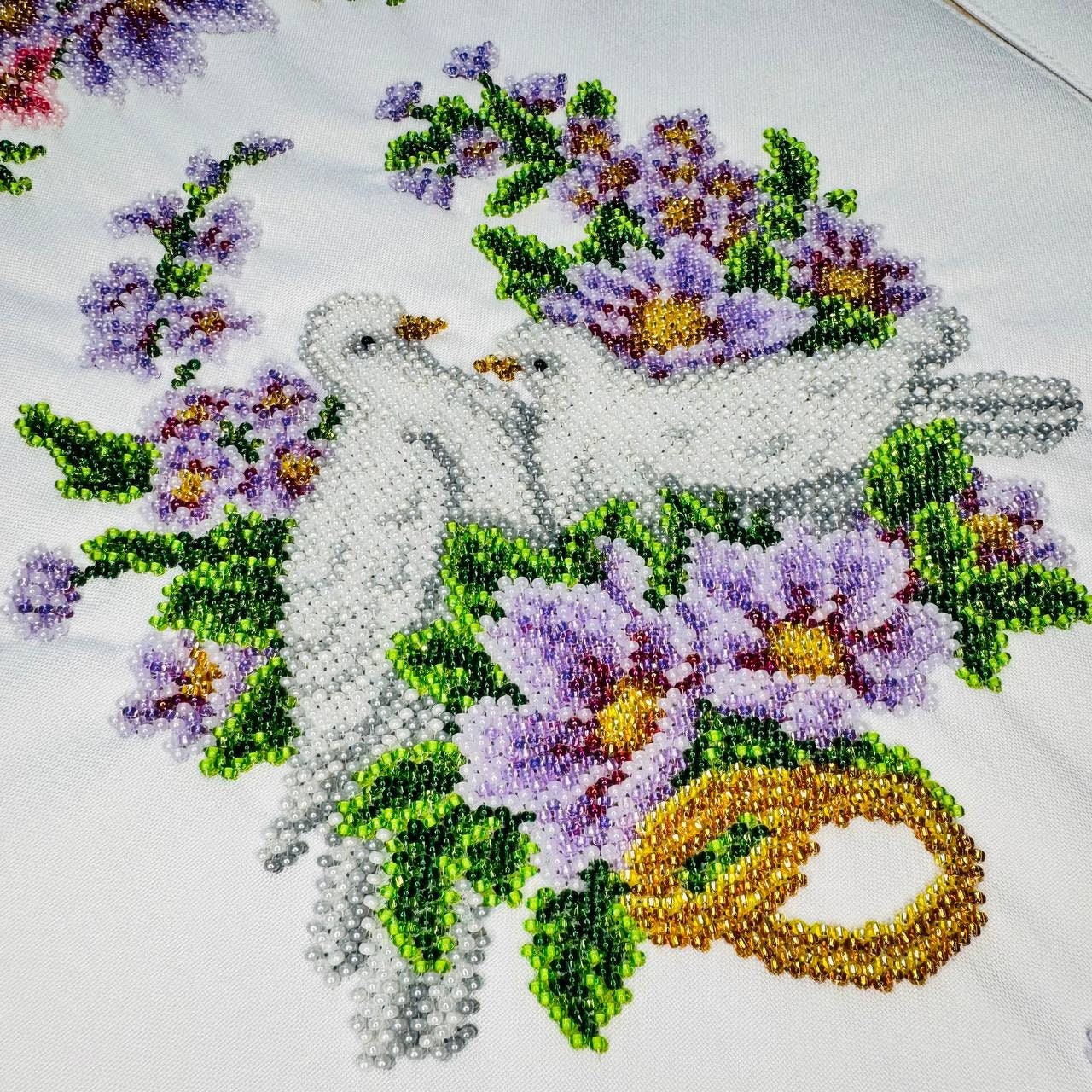Ukranian Beaded Towel, Wedding Gift, Ukranian Hand Embroidered Wedding ...
