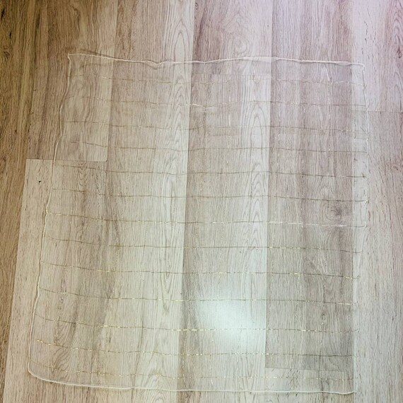 VINTAGE SHAWL, Soviet Ivory Vintage Nylon Chiffon Sca… - Gem