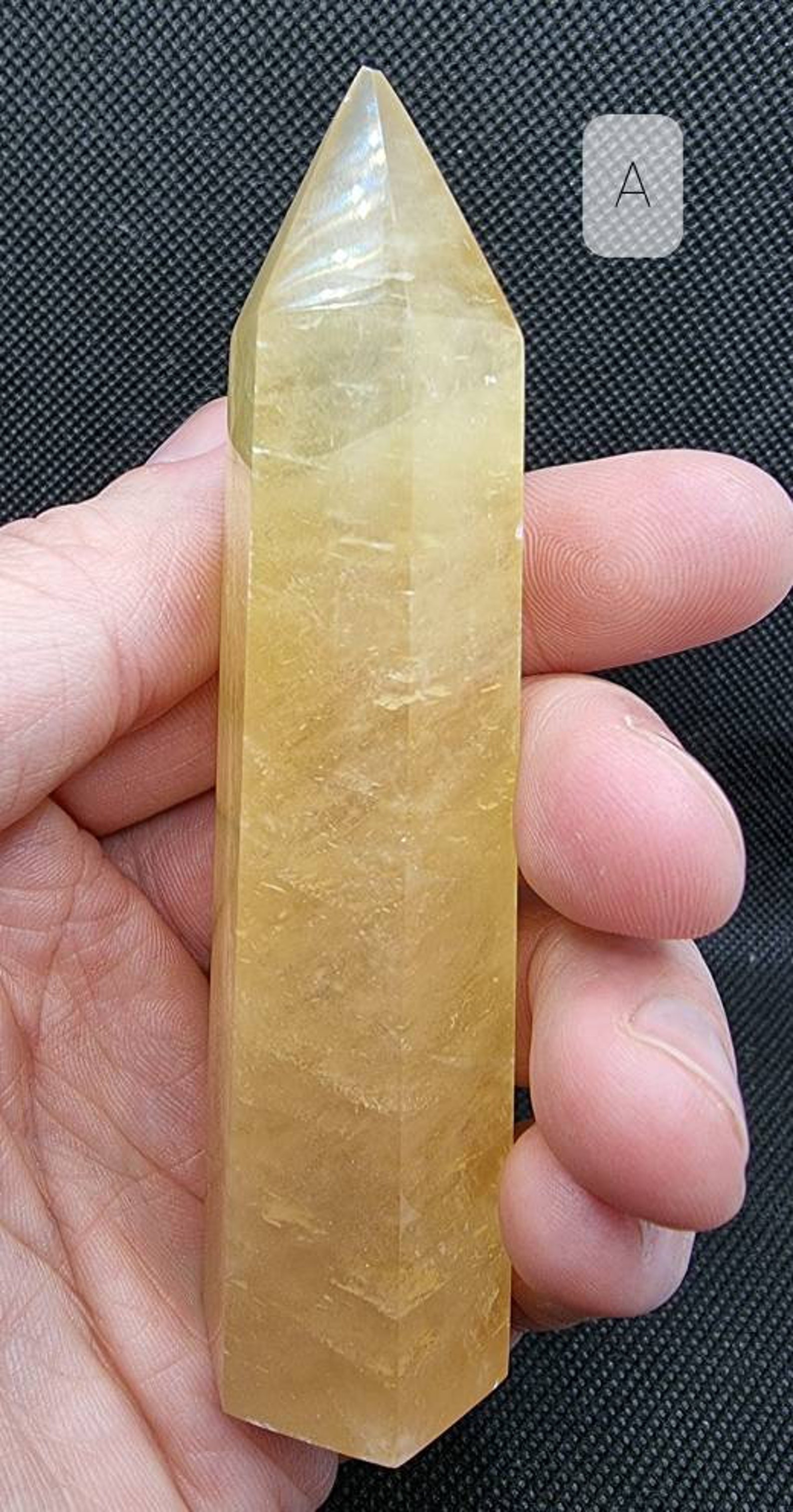 Honey Calcite Points. Hand Carved Gemstone Crystal Towers. - Etsy