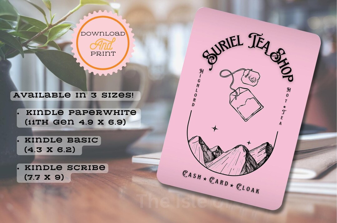 SURIEL TEA Printable Kindle Case Inserts | Kindle Paperwhite 11th Gen ...