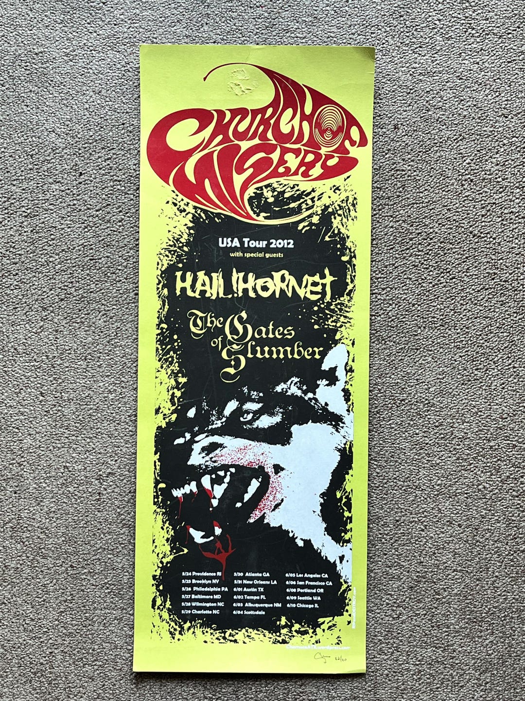 Church of Misery 'USA Tour 2012' Official Limited Edition Tour Poster ...
