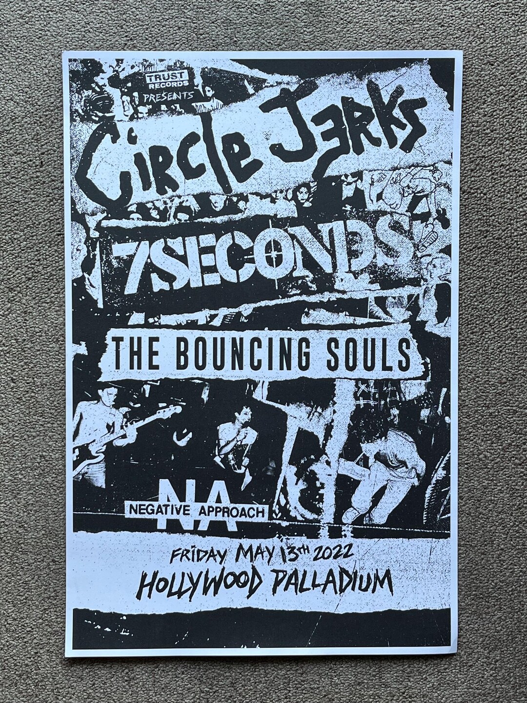 Circle Jerks, 7 Seconds, Bouncing Souls Hollywood Palladium Tour Poster - Etsy