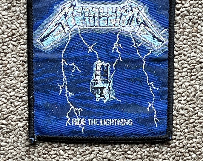Metallica 'ride the Lightning' Original Vintage Patch - Etsy