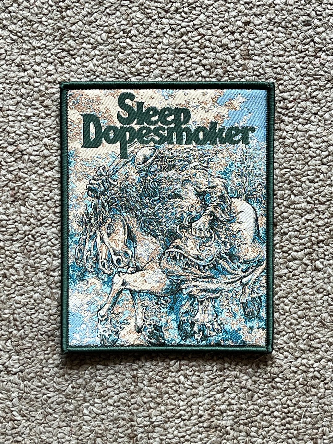 Sleep 'dopesmoker' New Patch, Green Border - Etsy