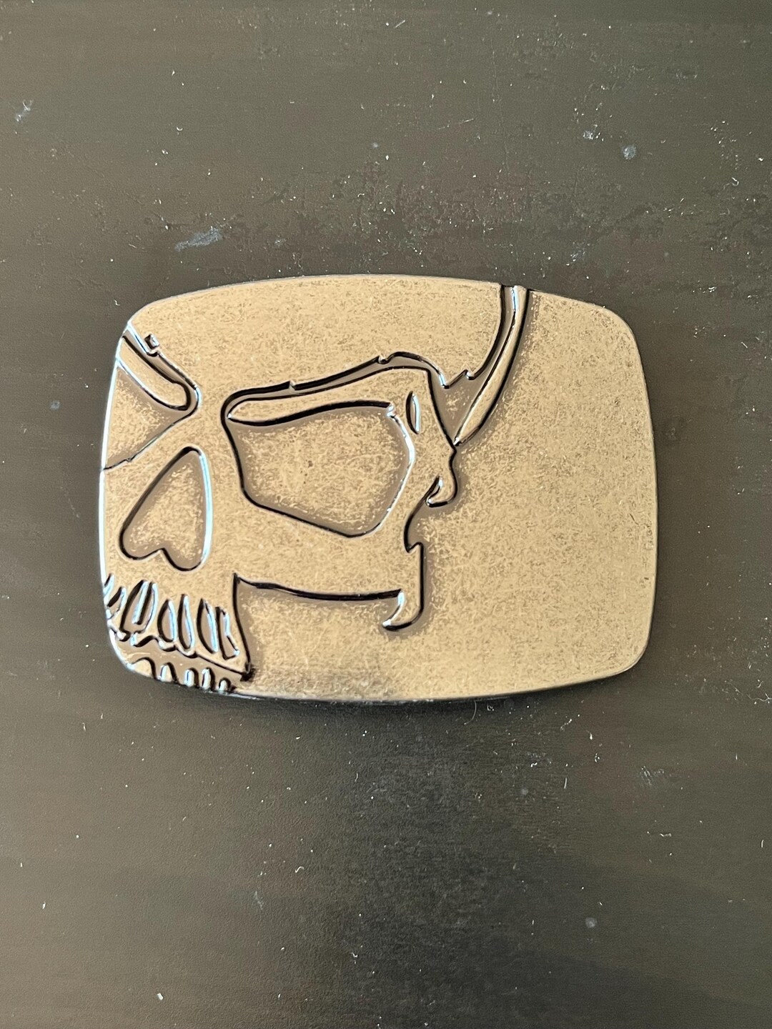 Skull Silver Belt Buckle - Etsy