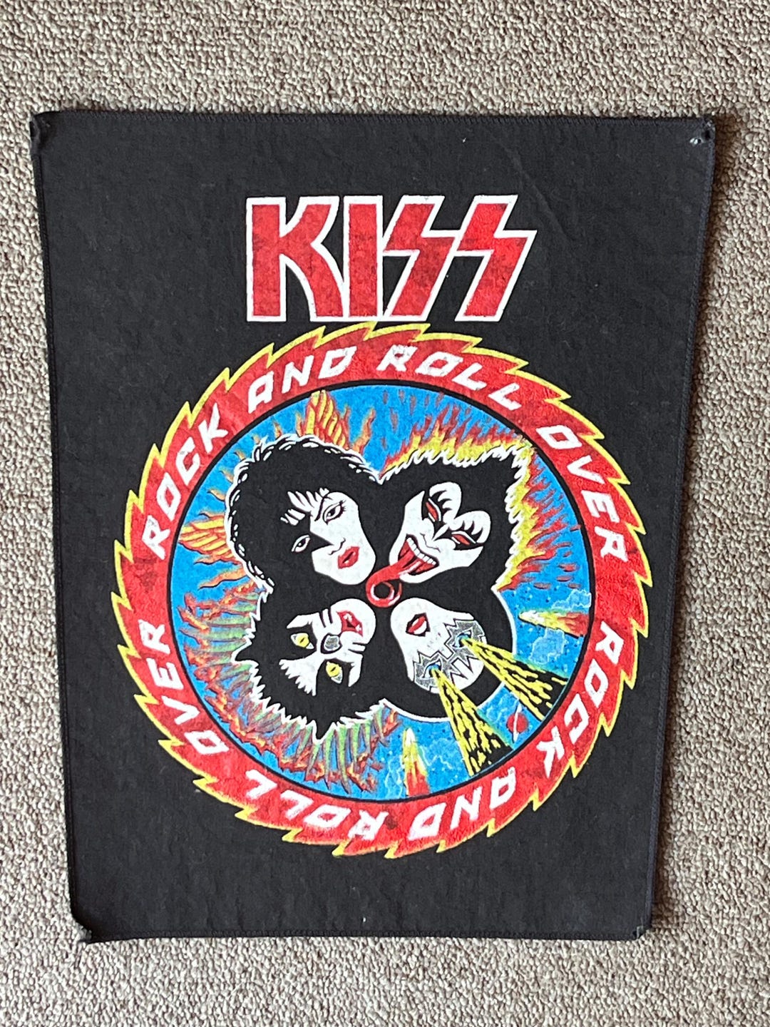 Kiss 'rock and Roll Over' Original Vintage Back Patch - Etsy