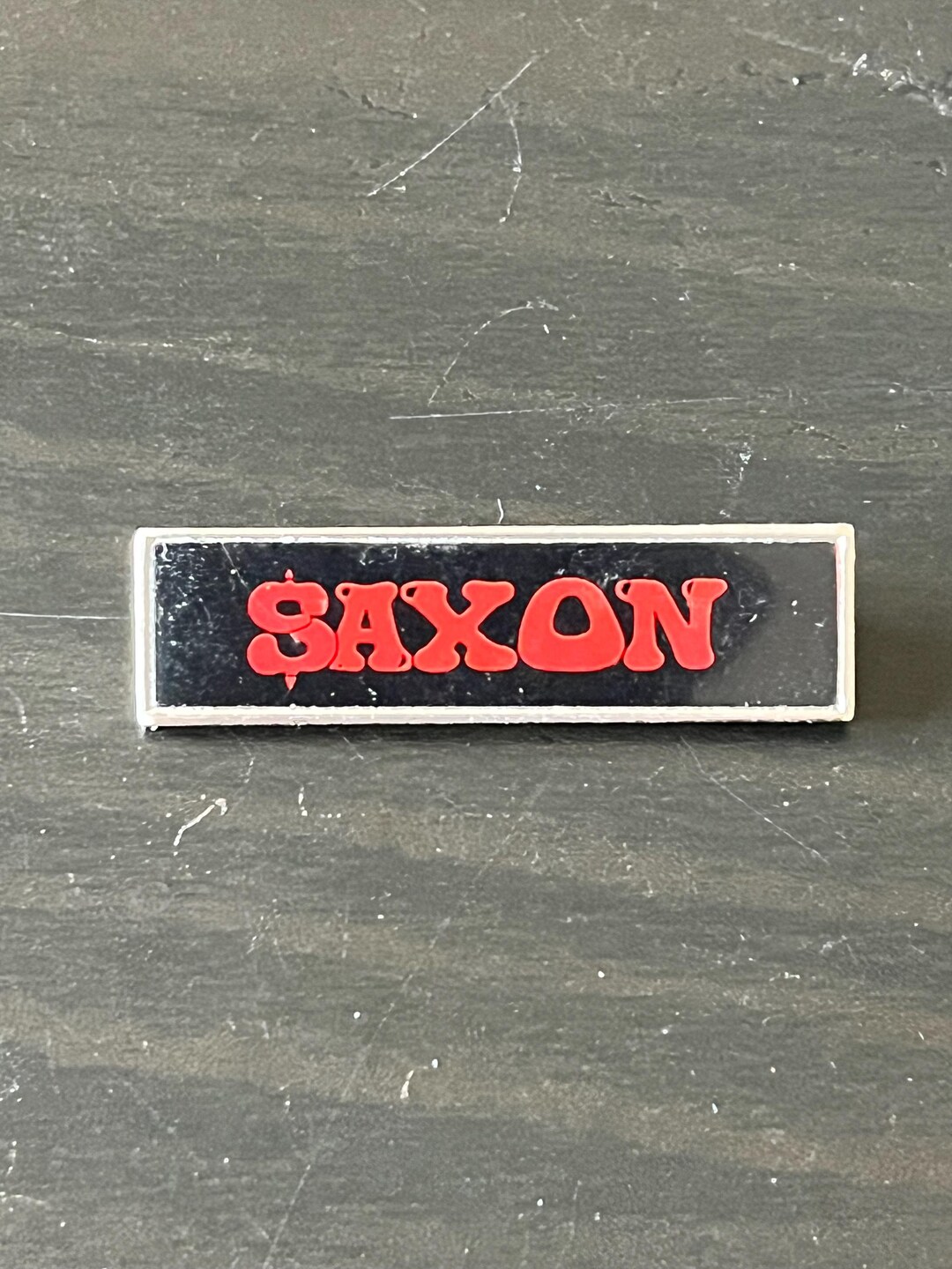 Saxon Vintage Logo Enamel Pin/badge - Etsy