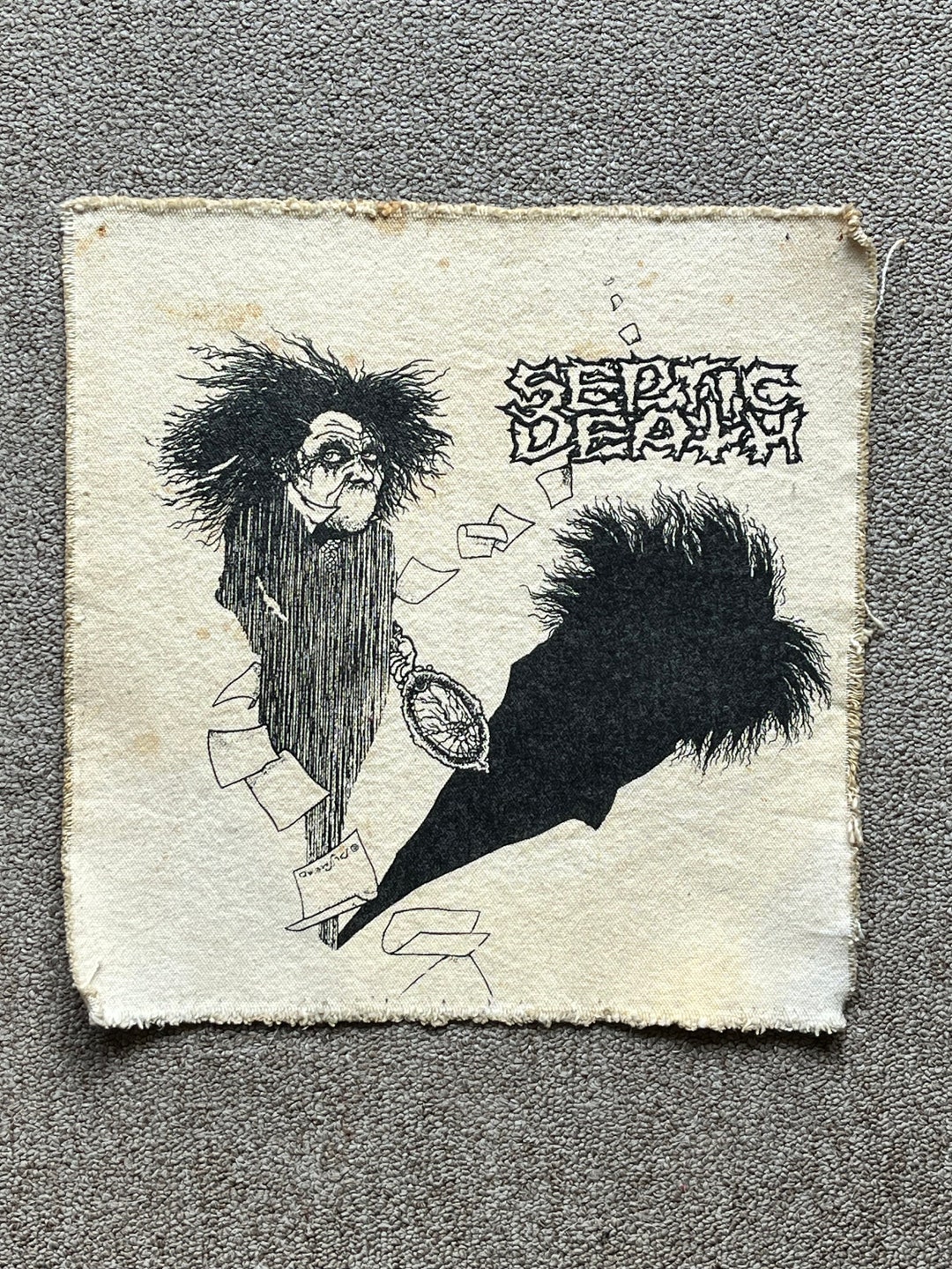 Septic Death 'kichigai' Vintage Cloth Back Patch - Etsy