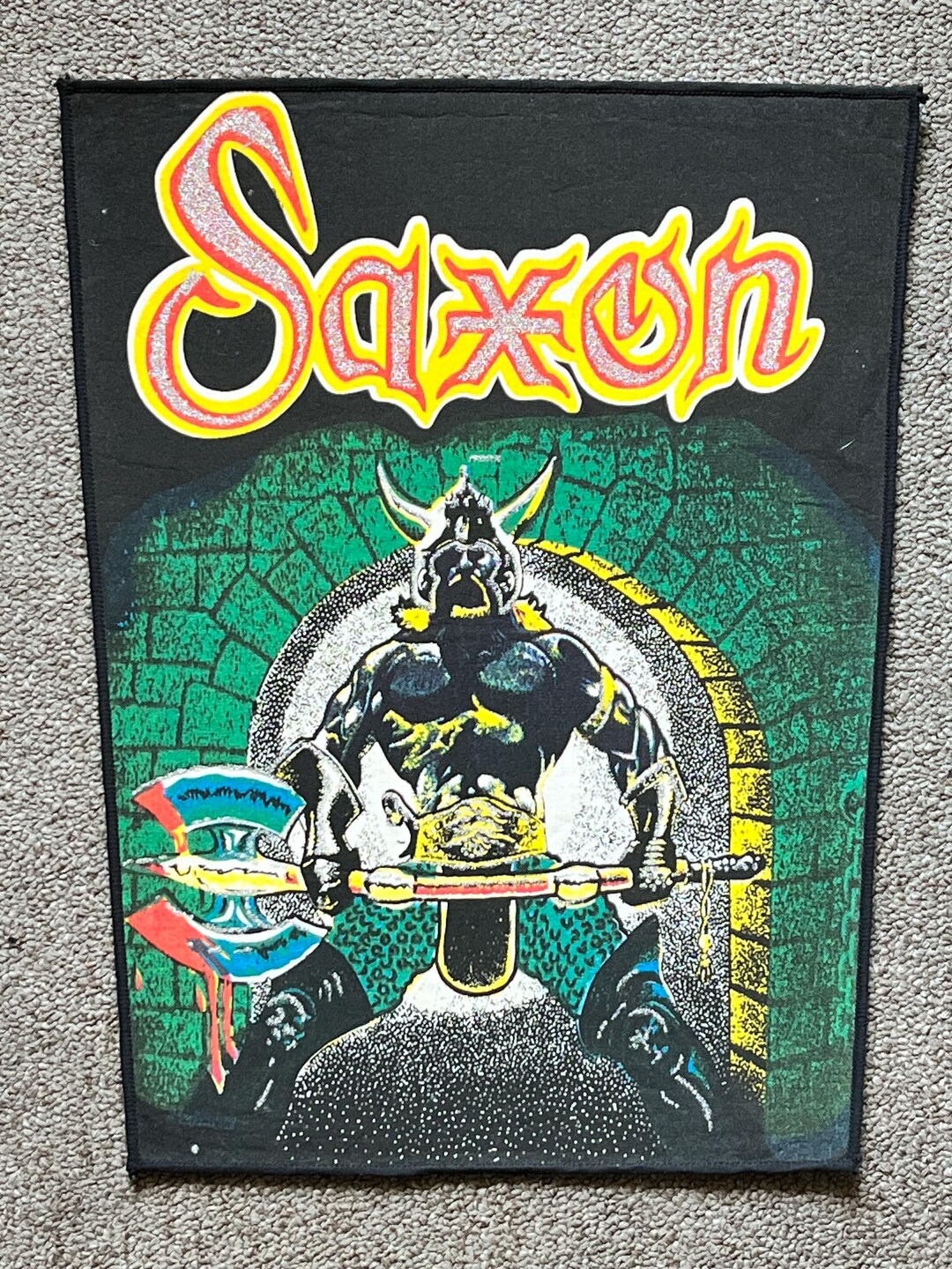 Saxon 'guardian' Original Vintage Back Patch - Etsy