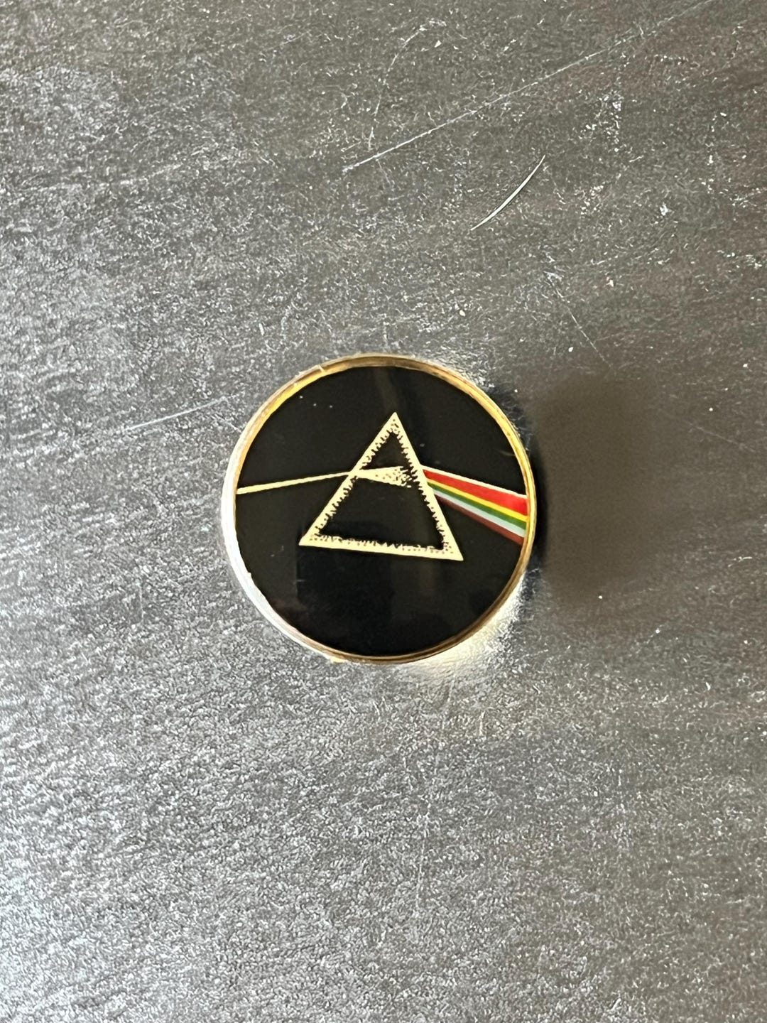 Pink Floyd 'dark Side of the Moon' Vintage Crystal Prismatic Pin/badge ...