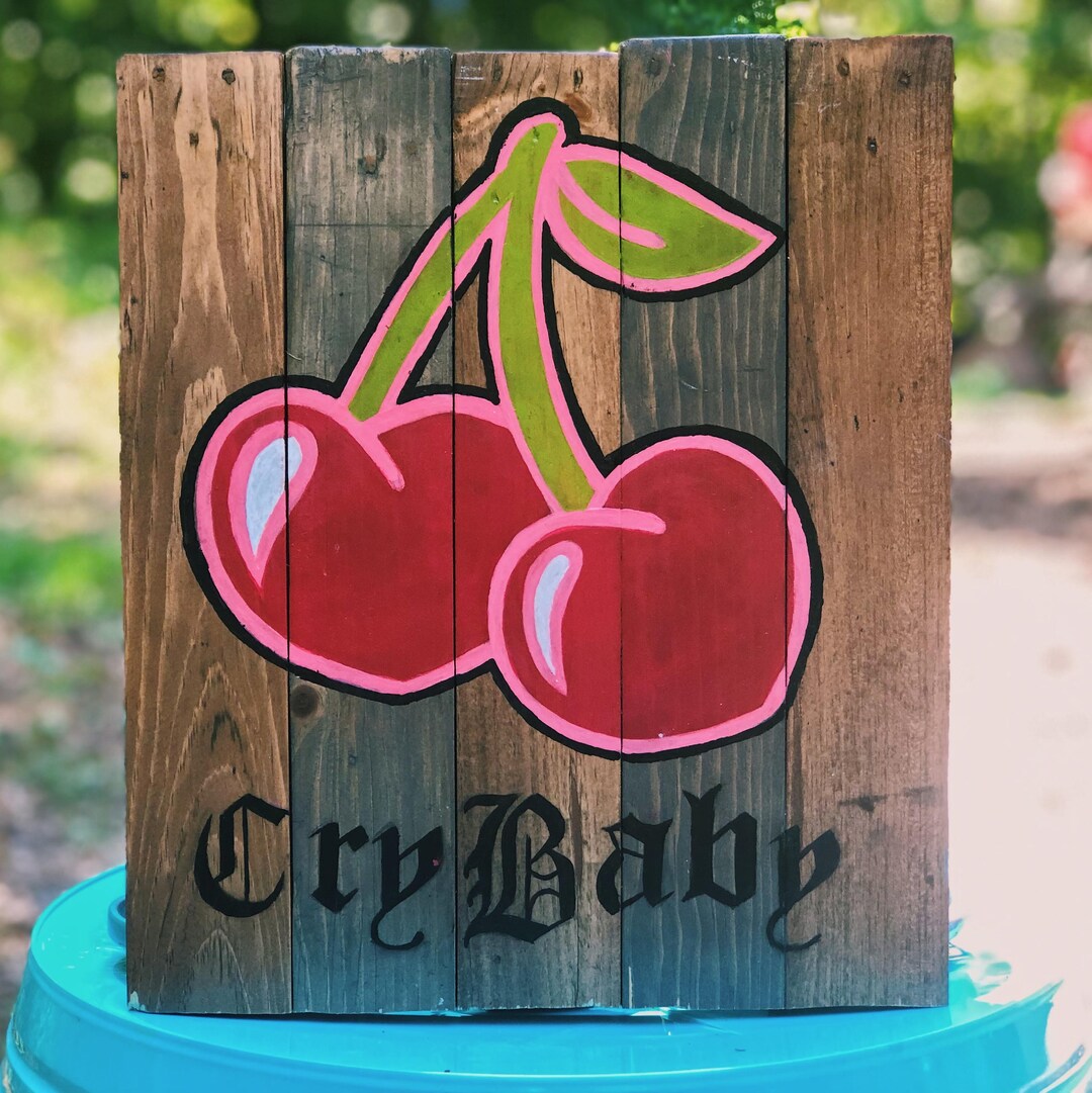 Hand-painted, Wood Sign, Cry Baby - Etsy
