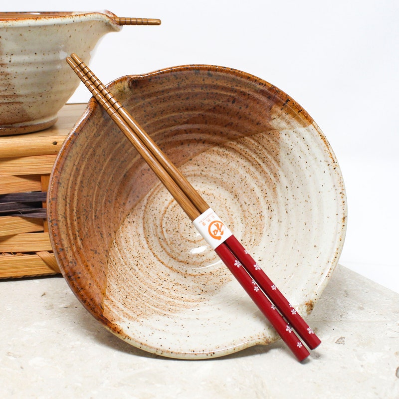 Japanese Pottery Noodle Bowl - Etsy