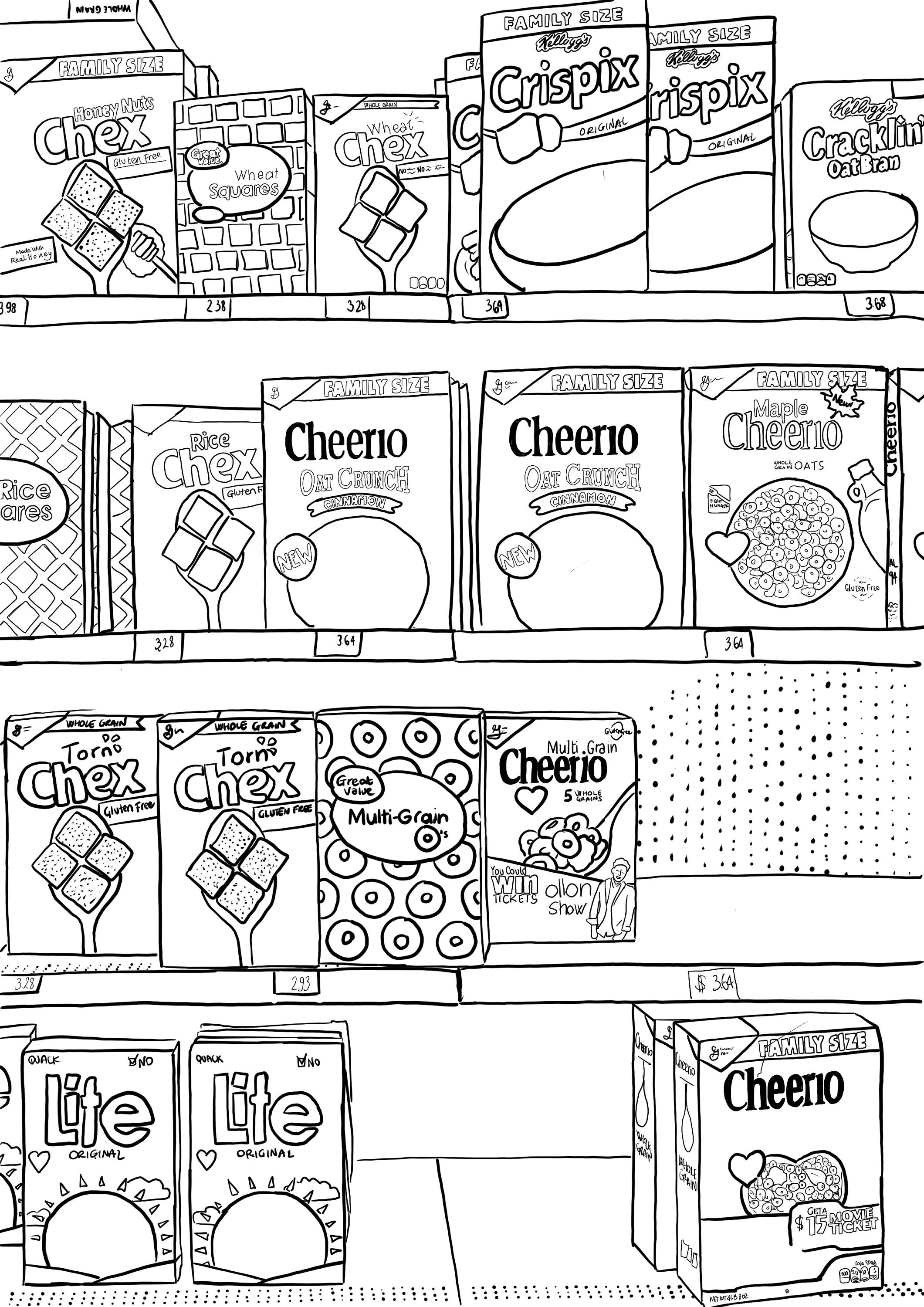 Cereal Coloring Page