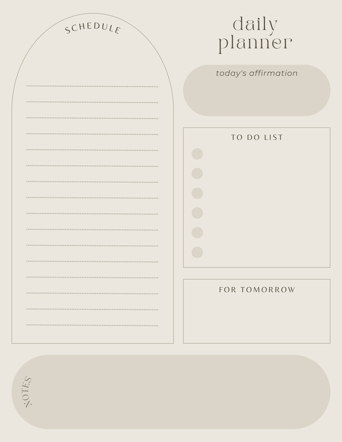 Simple Daily Planner,timeblocking,schedule Planner,daily Planner ...