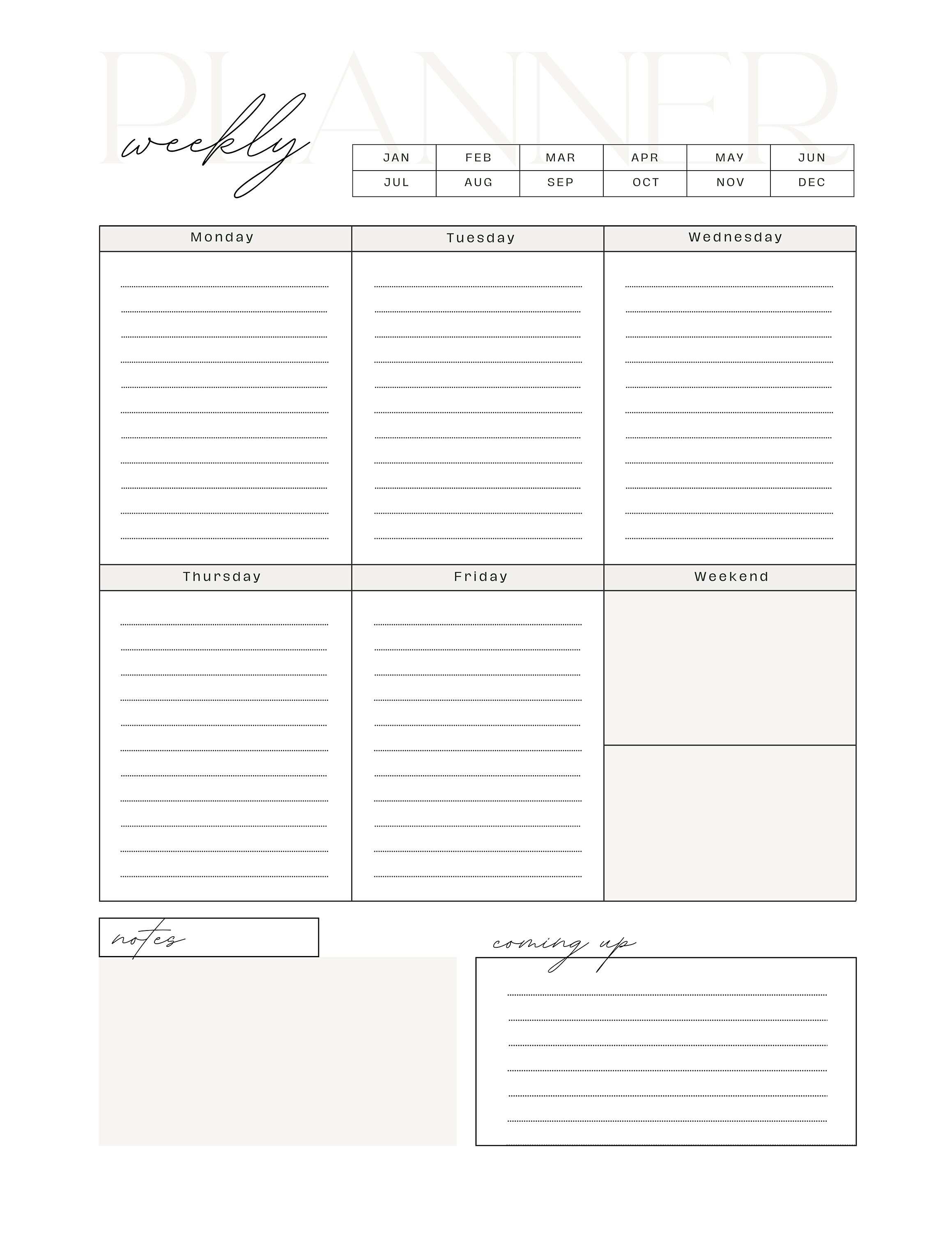 Digital Weekly Planner for Goodnotes iPad 2023 2024 Monthly Planner ...