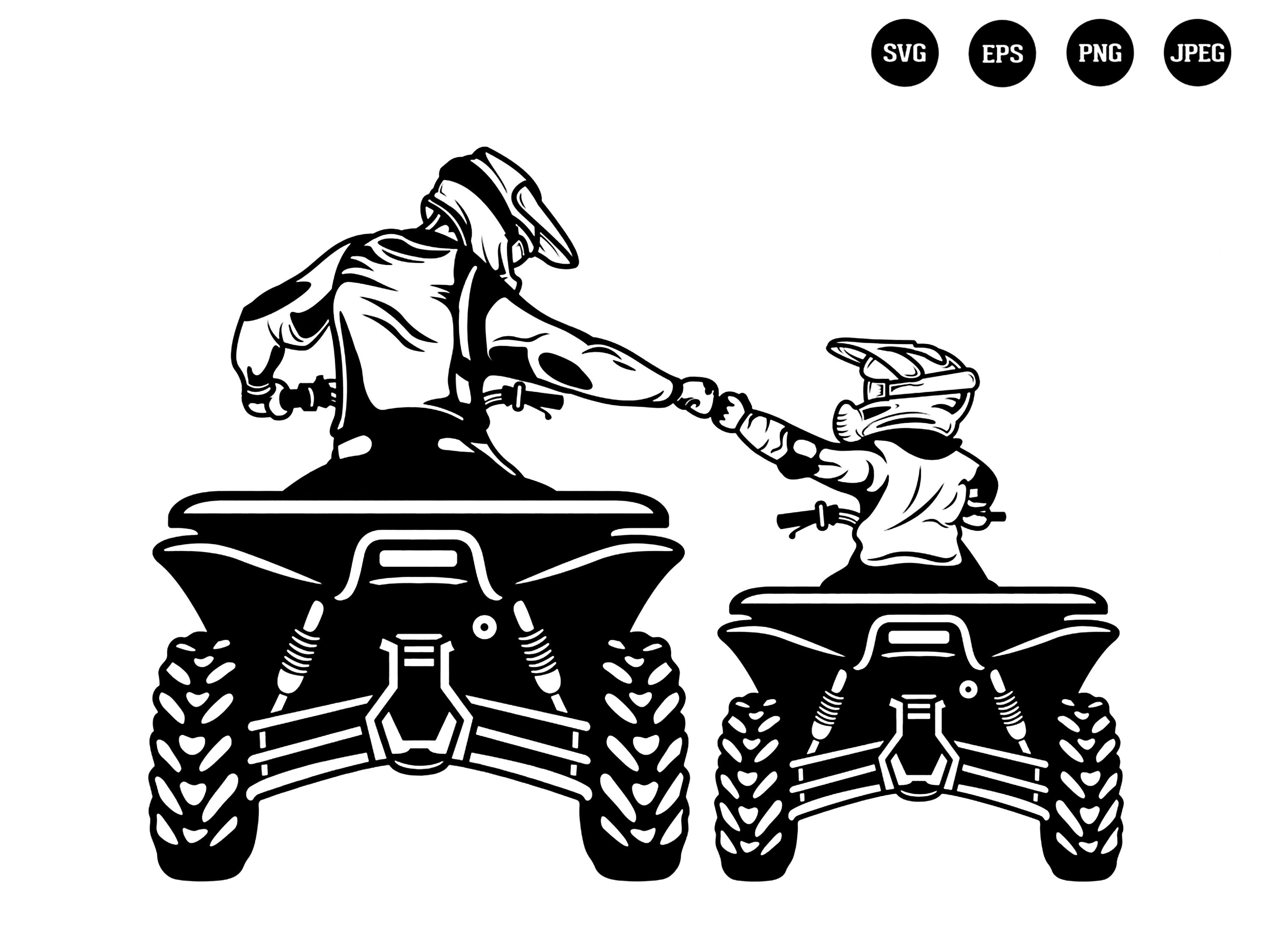 Father and Son ATV Svg ATV svg Father and Son Svg DadLife | Etsy