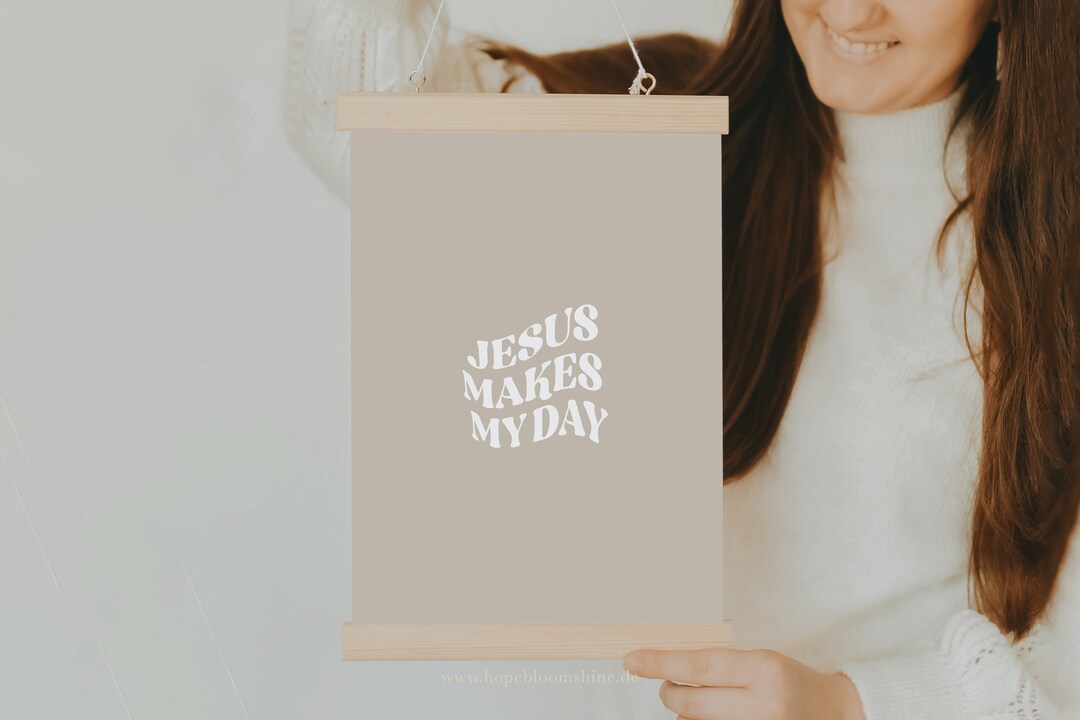 Christian Poster JESUS MAKES My DAY Christian Poster A4 Bible - Etsy