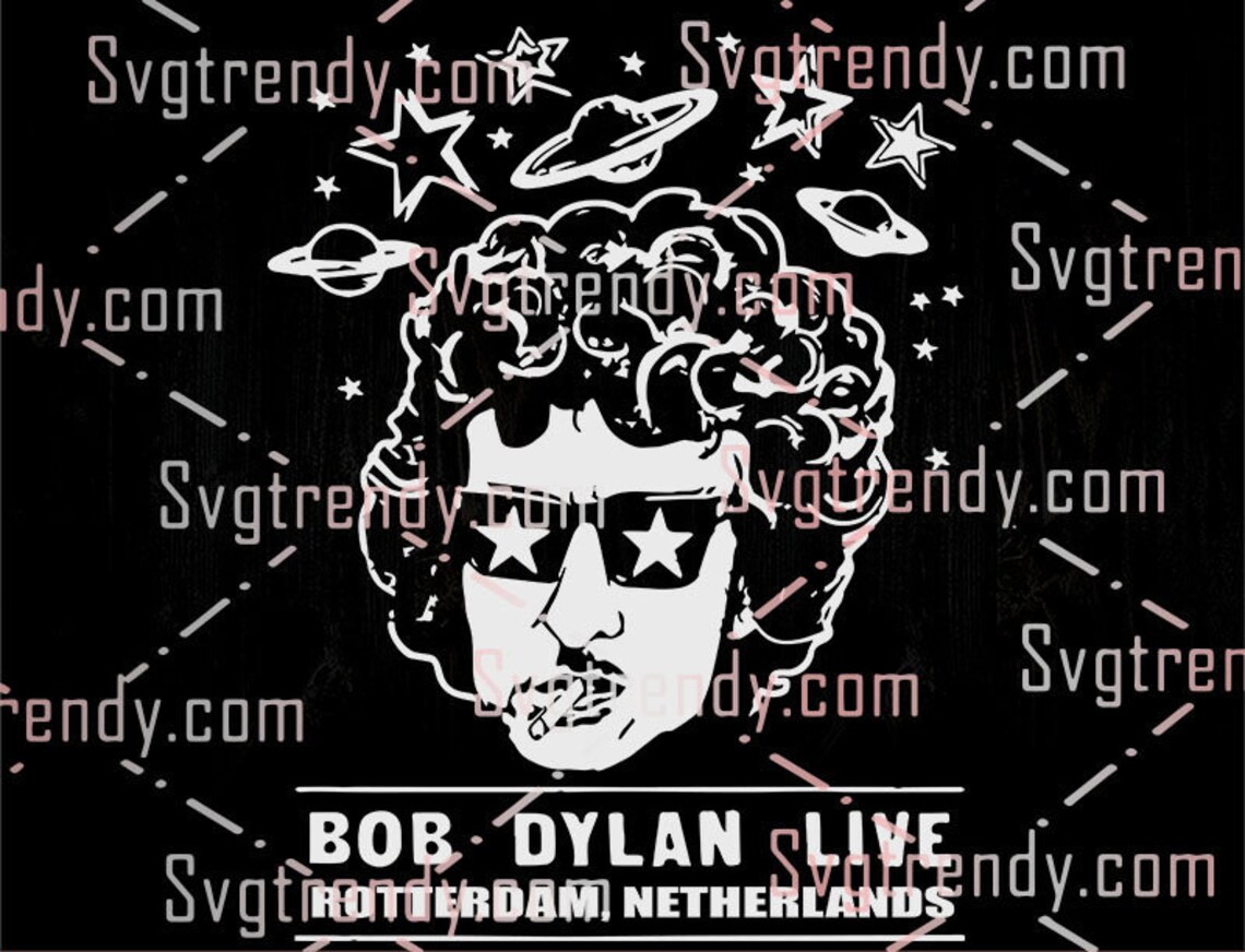 Bob Dylan SVG Vintage Rock SVG Cool 80s Band SVG Bob Dylan | Etsy