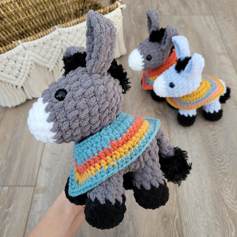 Stuffed Donkey - Etsy