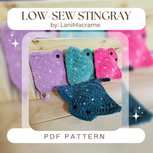 PATTERN Low-sew Stingray Plushie Crochet Pattern / Premier Parfait ...