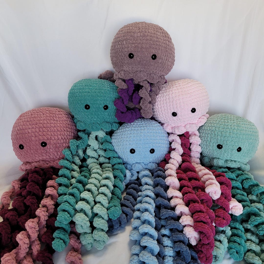 Jumbo Jellyfish Handmade Crochet Plushie Jelly Stuffed Animal Crochet ...
