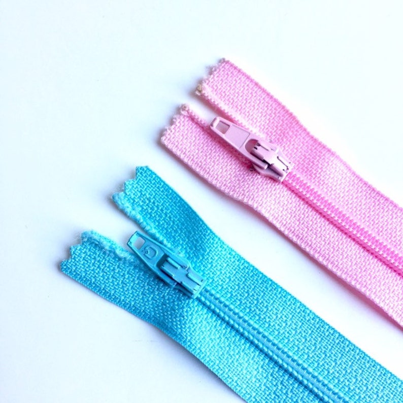 11 Inches/28cm Zipper - Blue Zipper - Pink Zipper- Metal Attached - Etsy