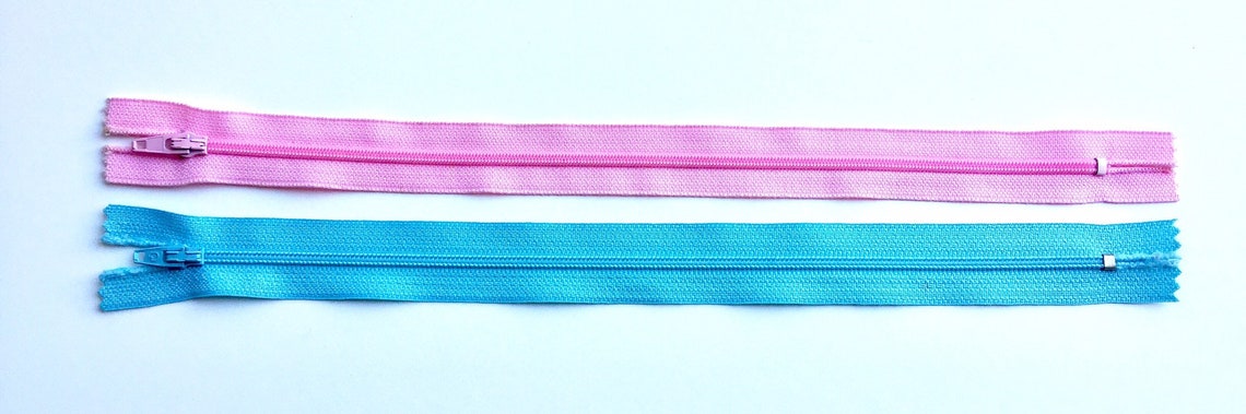 11 Inches/28cm Zipper - Blue Zipper - Pink Zipper- Metal Attached - Etsy