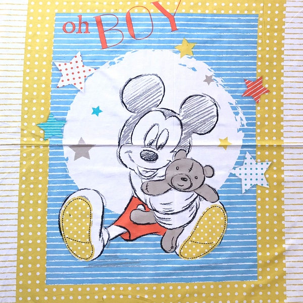 Mickey Mouse Fabric Panel - Etsy