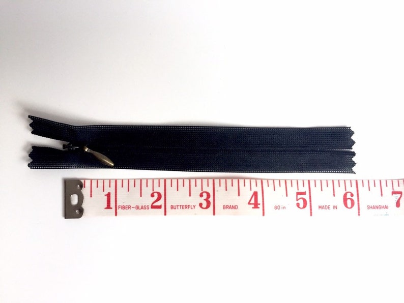 5 Inches Invisible Zipper - BLACK - Hidden - Metal Attached - Etsy