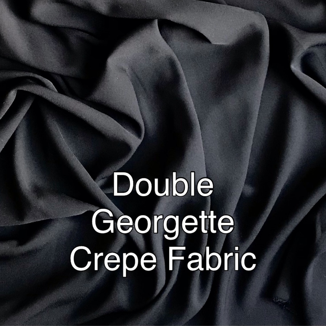 Double Black Georgette Crepe Fabrics Black Sheer Fabrics - Etsy