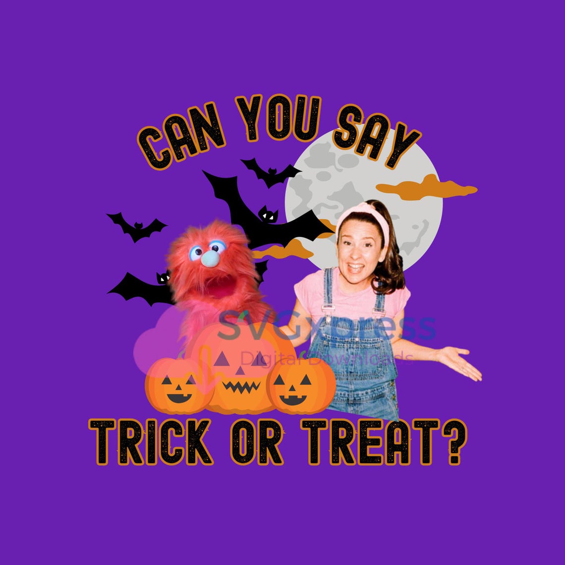 Ms Rachel Halloween PNG, Can You Say Trick or Treat, Ms Rachel Digital ...