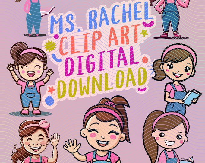 Ms. Rachel Clip Art PNG File, Ms. Rachel Cartoon PNG, Ms. Rachel ...