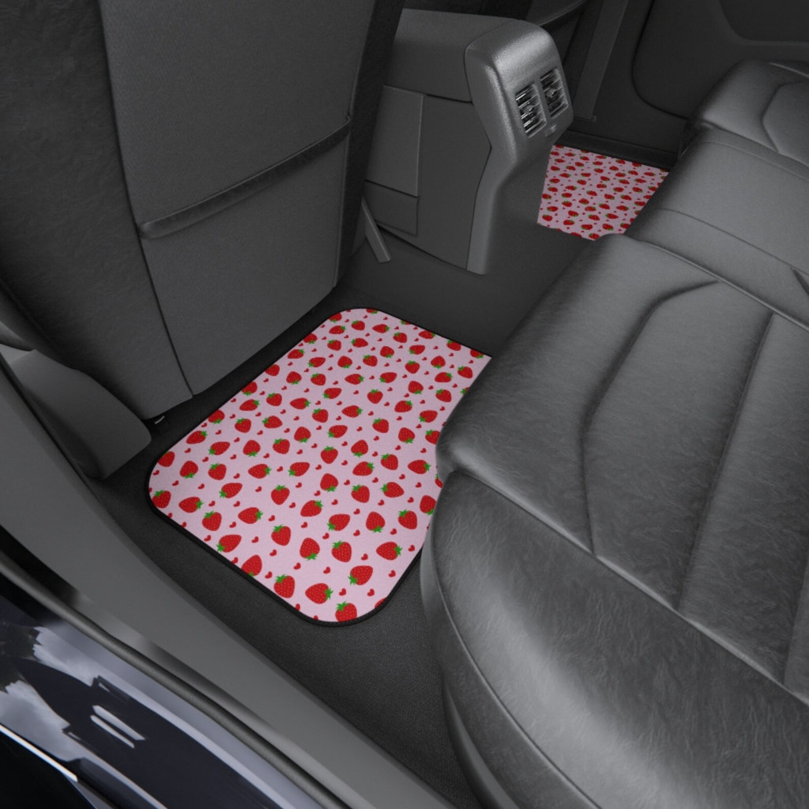 Kawaii Strawberry Cottage Core Pink Car Mats set of 4 - Etsy