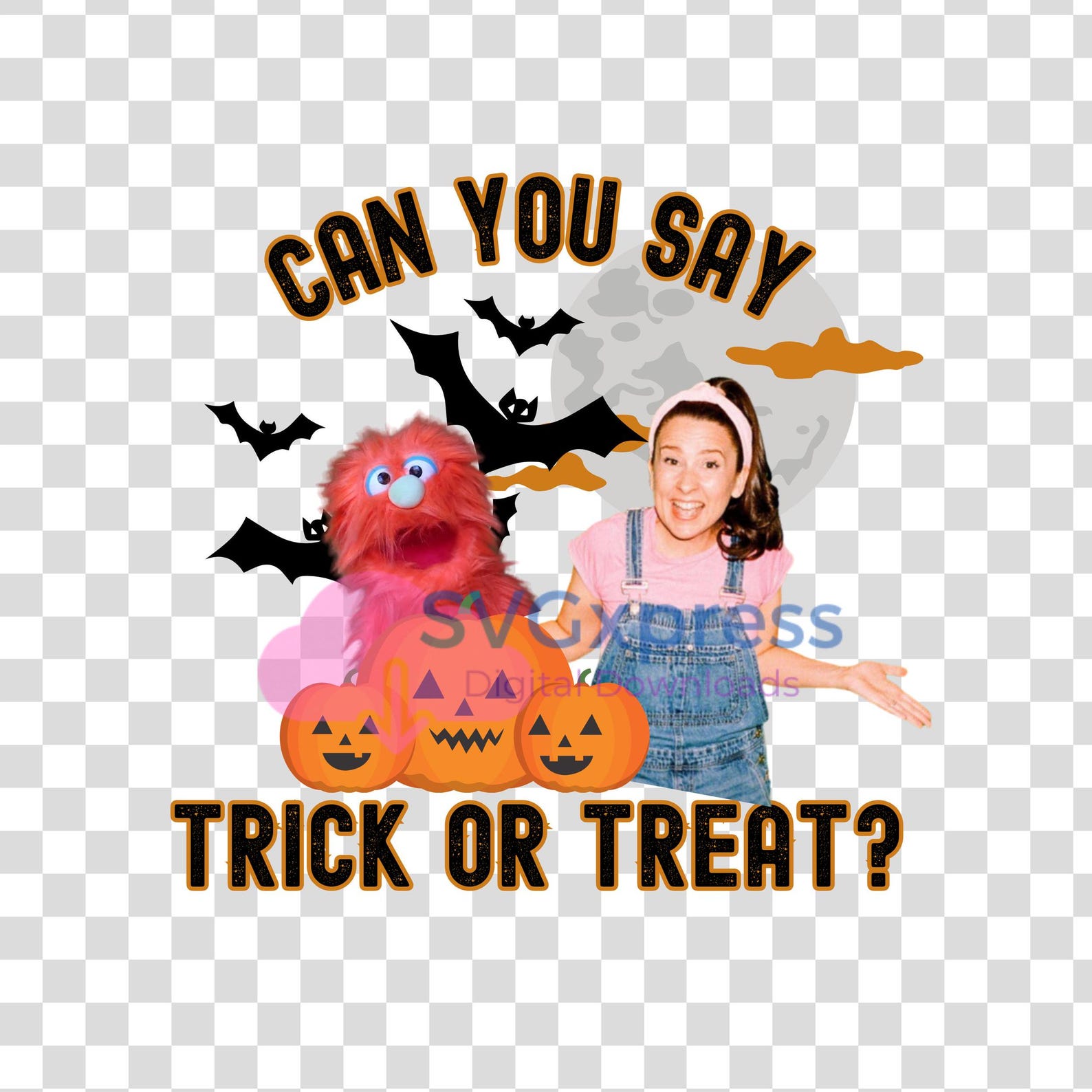 Ms Rachel Halloween PNG, Can You Say Trick or Treat, Ms Rachel Digital ...