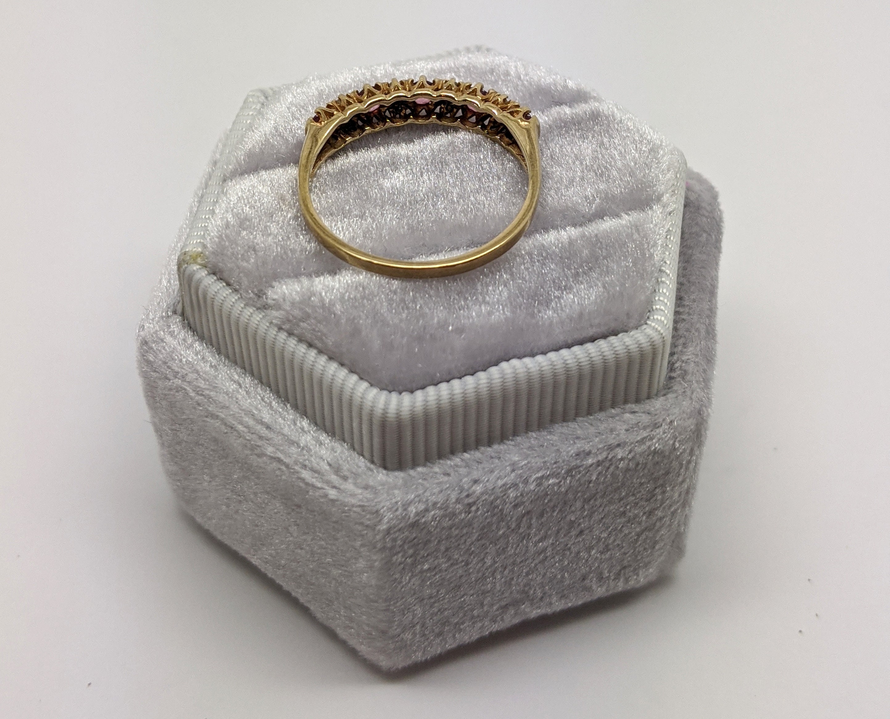 Vintage Ruby and Diamond Stackable Ring 9ct - Etsy Australia