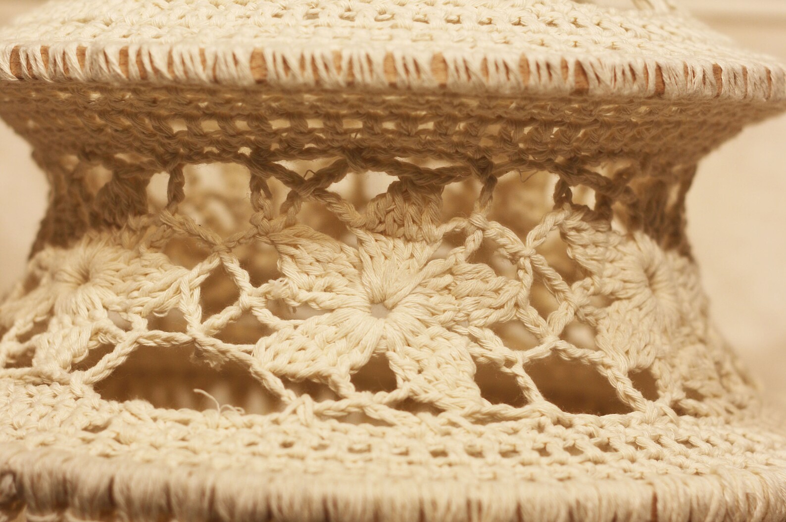Crochet Chandelier,fringe Chandelier,vintage Lampshade,lace Lampshade ...