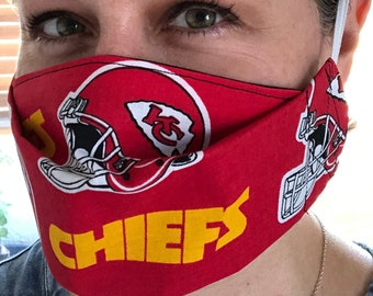 Kansas City Chiefs NFL Football Face Mask - Etsy