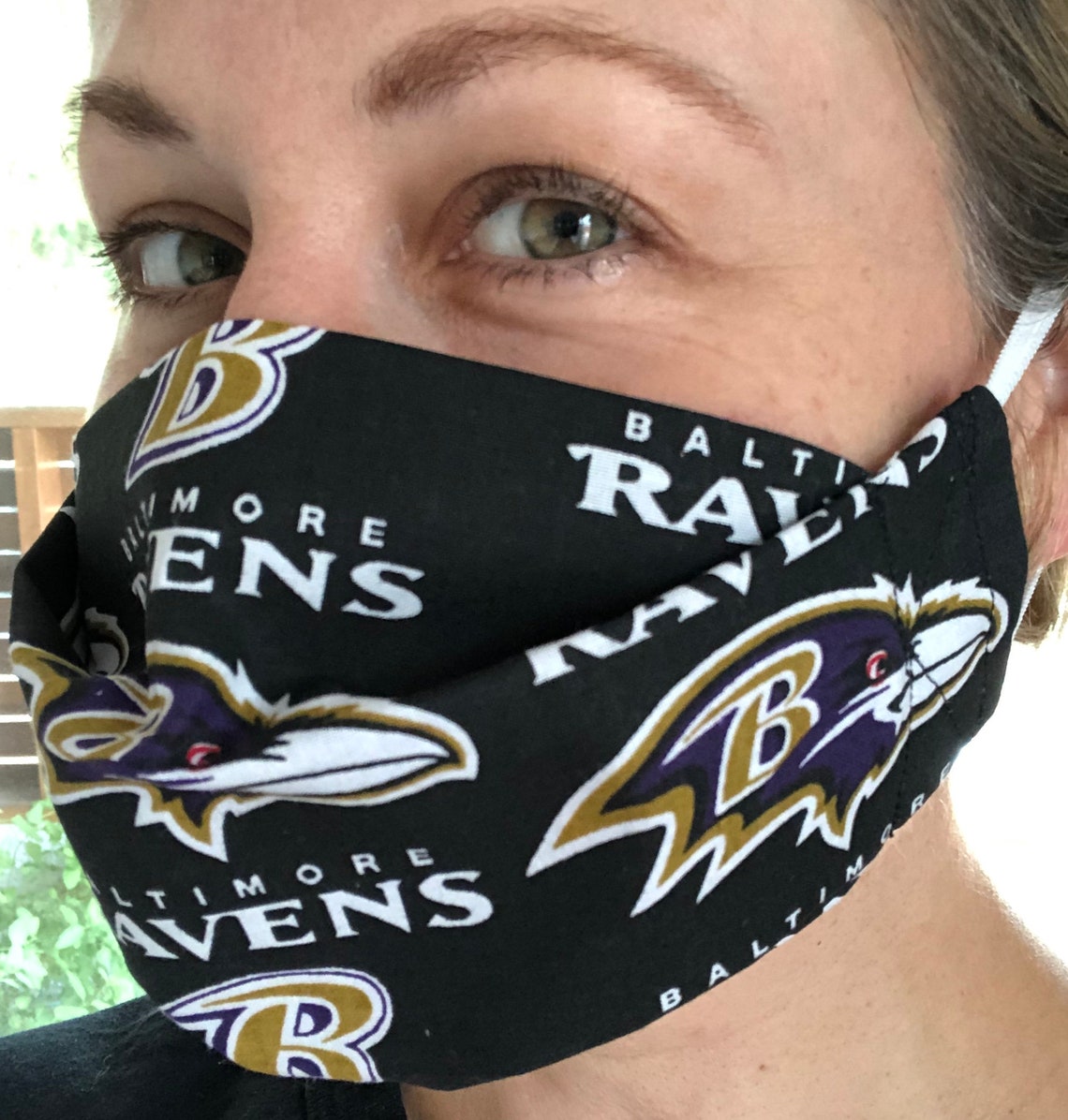 Baltimore Ravens Face Mask - Etsy