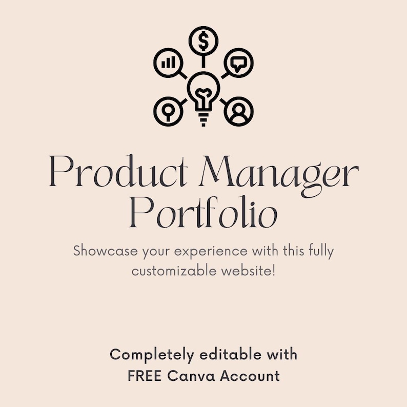 Minimalist Product Manager Portfolio Template Canva, Product Manager ...