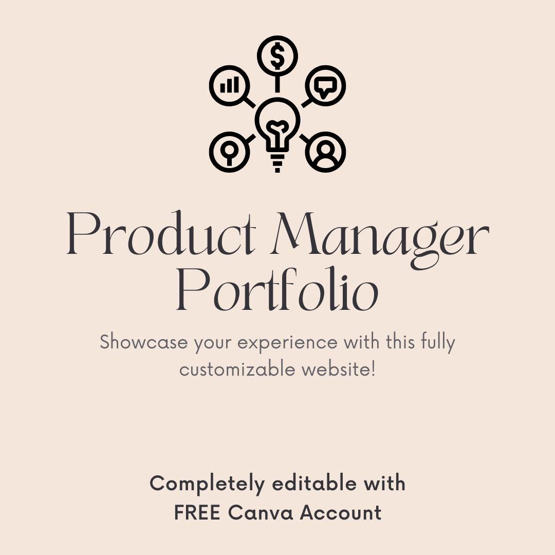 Minimalist Product Manager Portfolio Template Canva, Product Manager ...