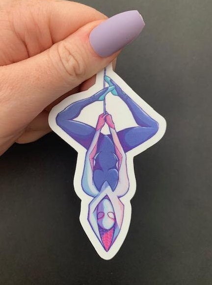 Spidergwen Gwen Stacy Spiderverse Pastel Die-cut Sticker - Etsy