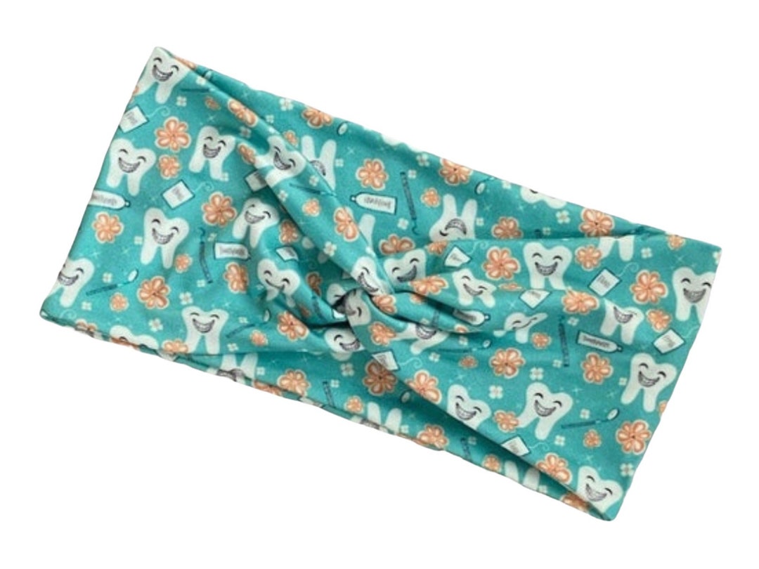 Happy Tooth Headband/ Dental Headband/ Knotted Headband/ Knotted Twist ...