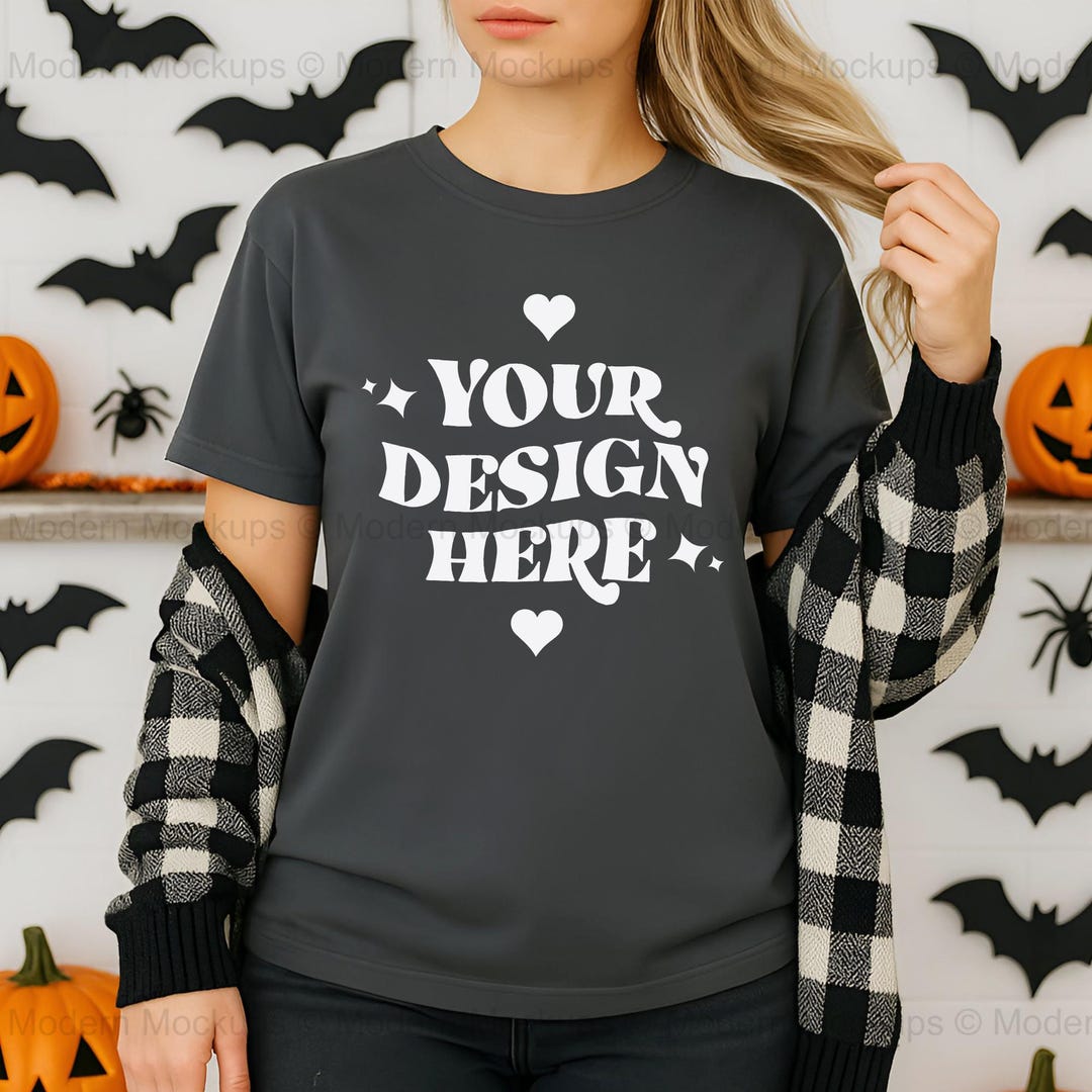 Pepper C1717 Summerween Mocks Pepper Shirt Mockup CC 1717 T-shirt Mock Fun Spooky Fall Halloween ...