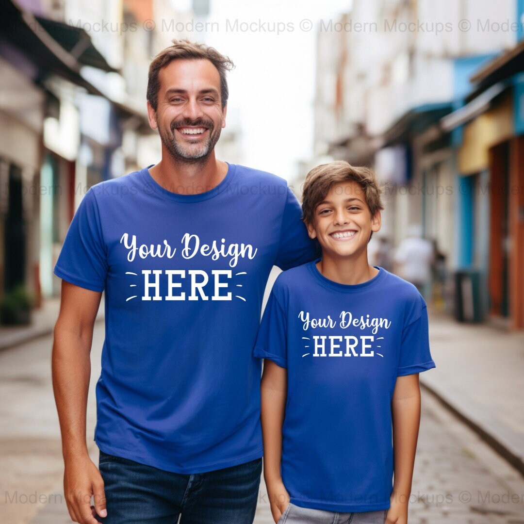 True Royal - Father and Son Tshirt Mockups, Matching Tshirt Mockups ...